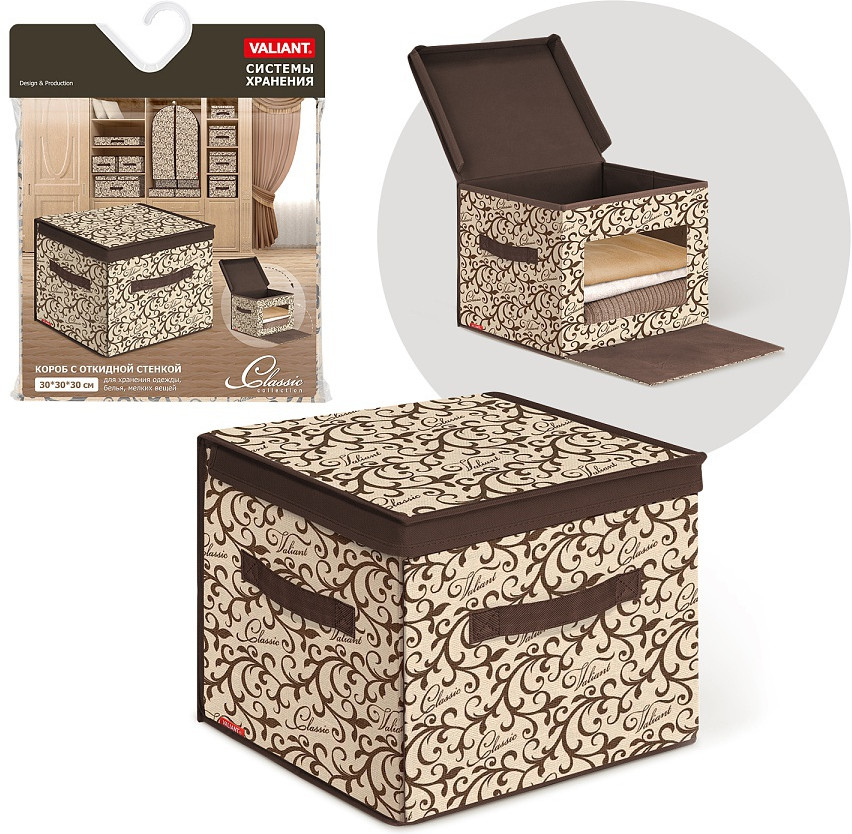 Короб стеллажный с крышкой, откидная стенка — Купить за 8 745